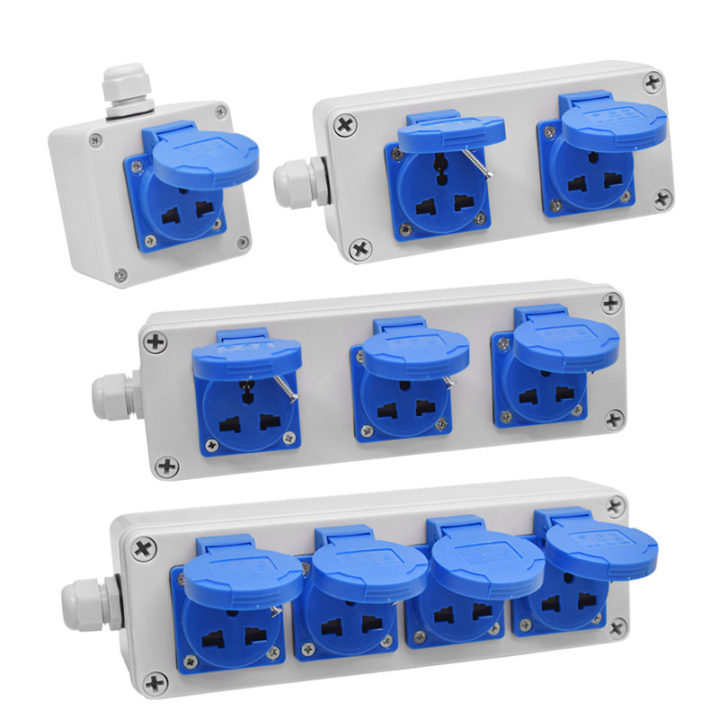 Household Outdoor Water-proof 220V Multi-Function Power Socket Box Wall ...