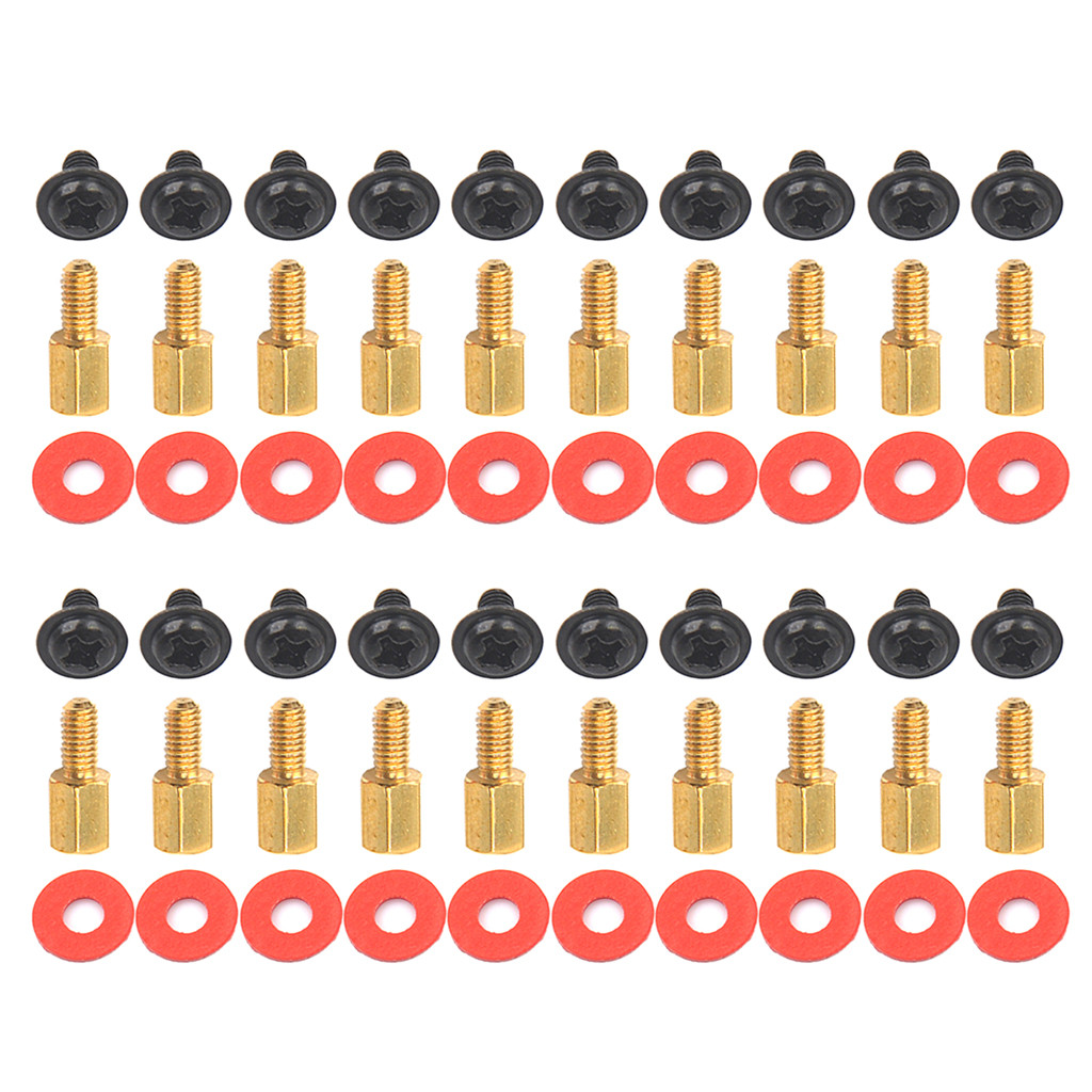 nxp-20xScrew+20x Motherboard Riser +20x Washer) 6.5mm 6-32-M3 Computer ...