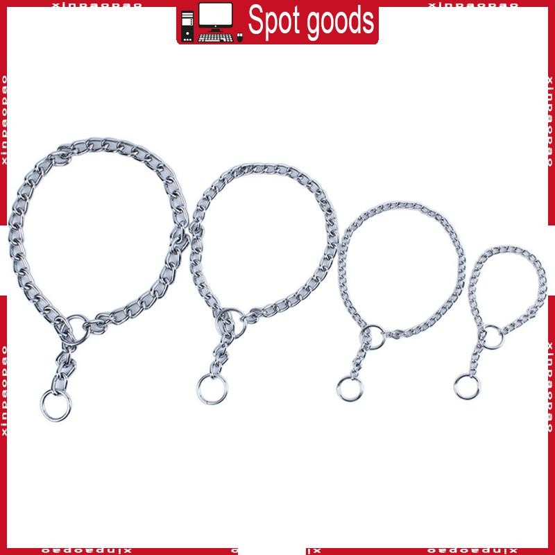 XI Dog Collar Stainless Steel Iron Choke Chain Puppy Metal Chains Pet ...