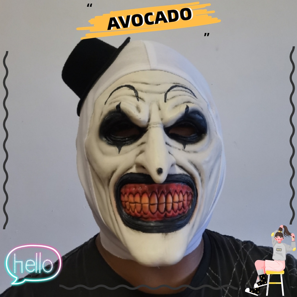 AVOCADA Halloween Clown Bloody Props, Latex Unisex Scary Cosplay ...