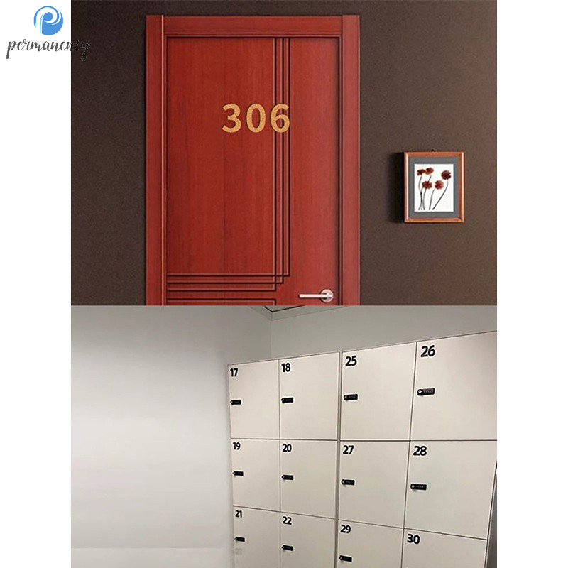 Permanenty 3D Self Adhesive Modern Door Number 0-9 Plaque House Number ...