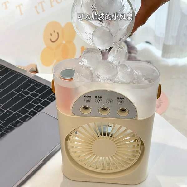 mini fan clip fan Fan Refrigeration Artifact Plus Ice and Water ...