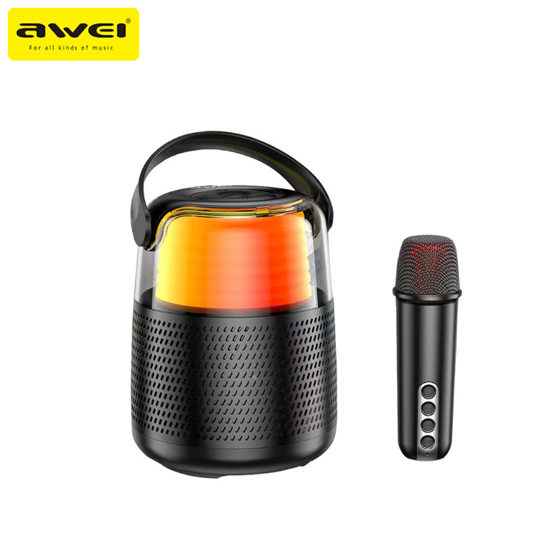 Awei Y387 Mini Portable Karaoke Bluetooth Speaker 12W with 1 Wireless ...