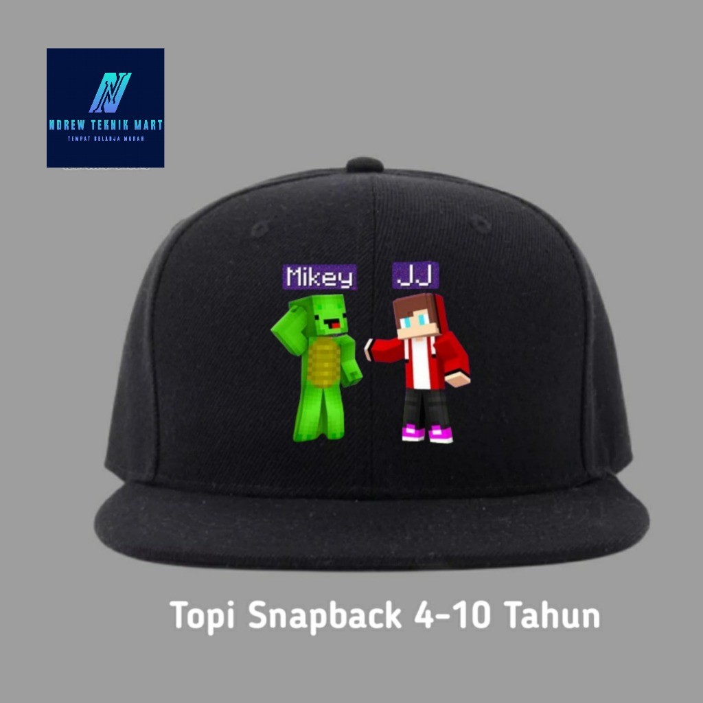Jj & Mikey Maizen Minecraft Kids Snapback Hat | Shopee Philippines