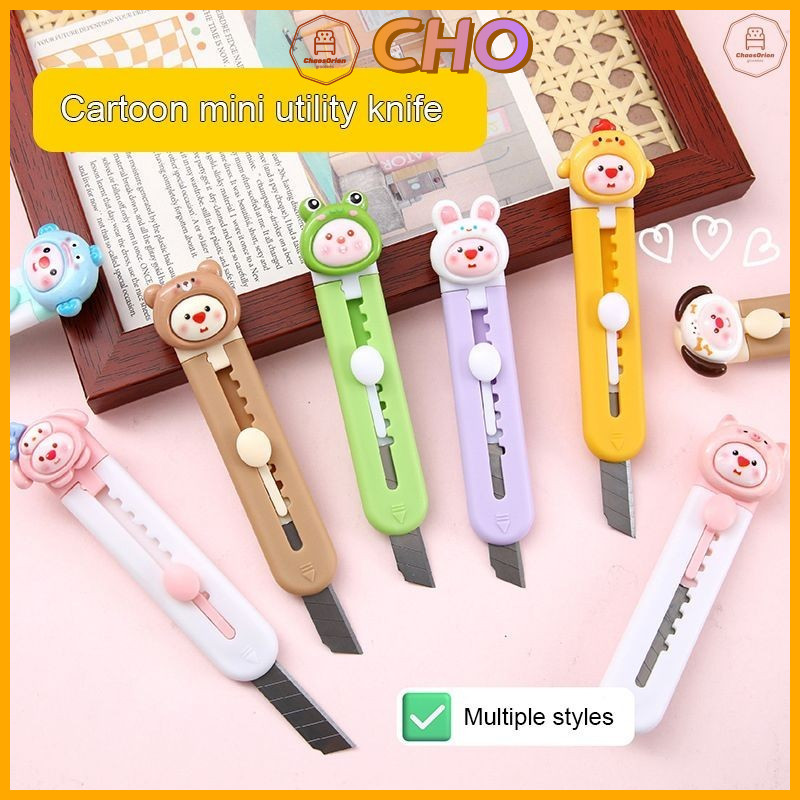 CHO⭐Cute Cutter Portable Paper Cutter Cartoon Mini Box Opener Student ...