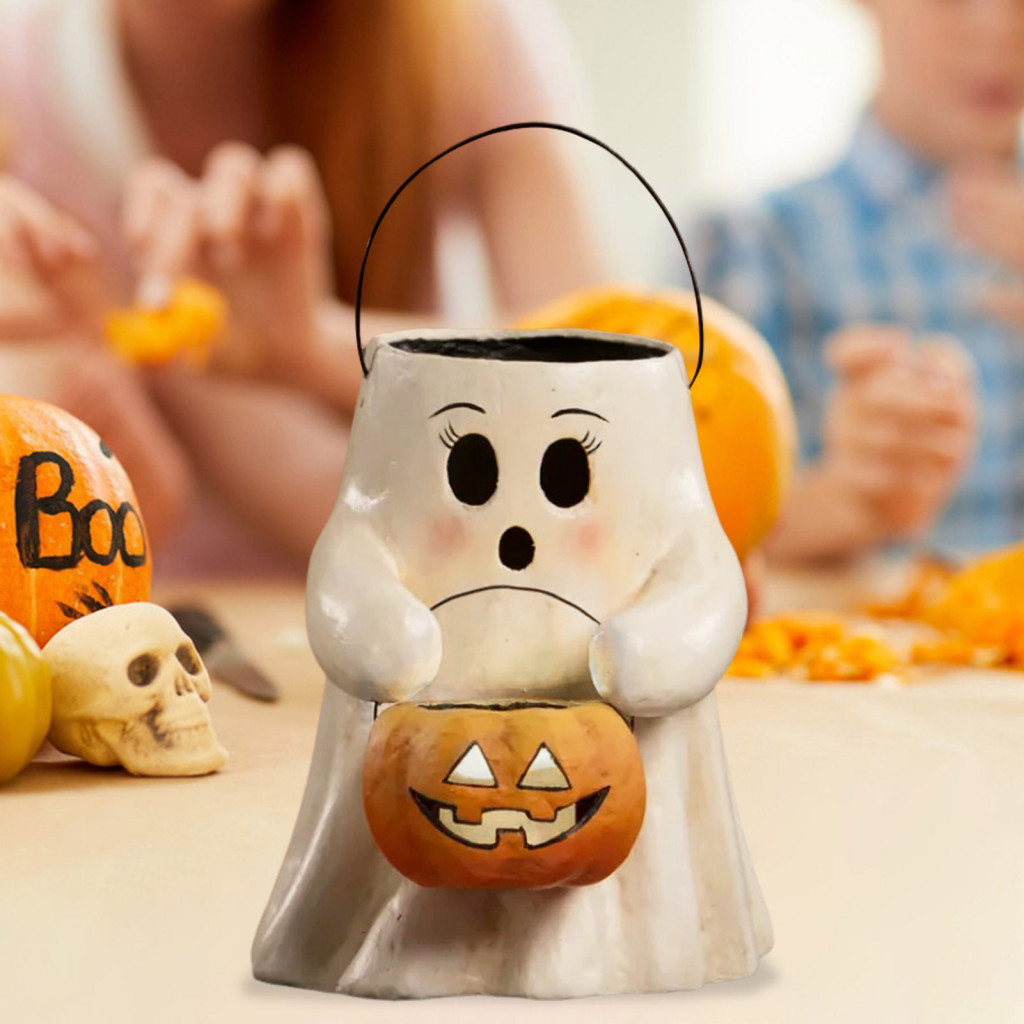 Halloween Party Decoration Spooky Halloween Ghost Candy Bucket for ...