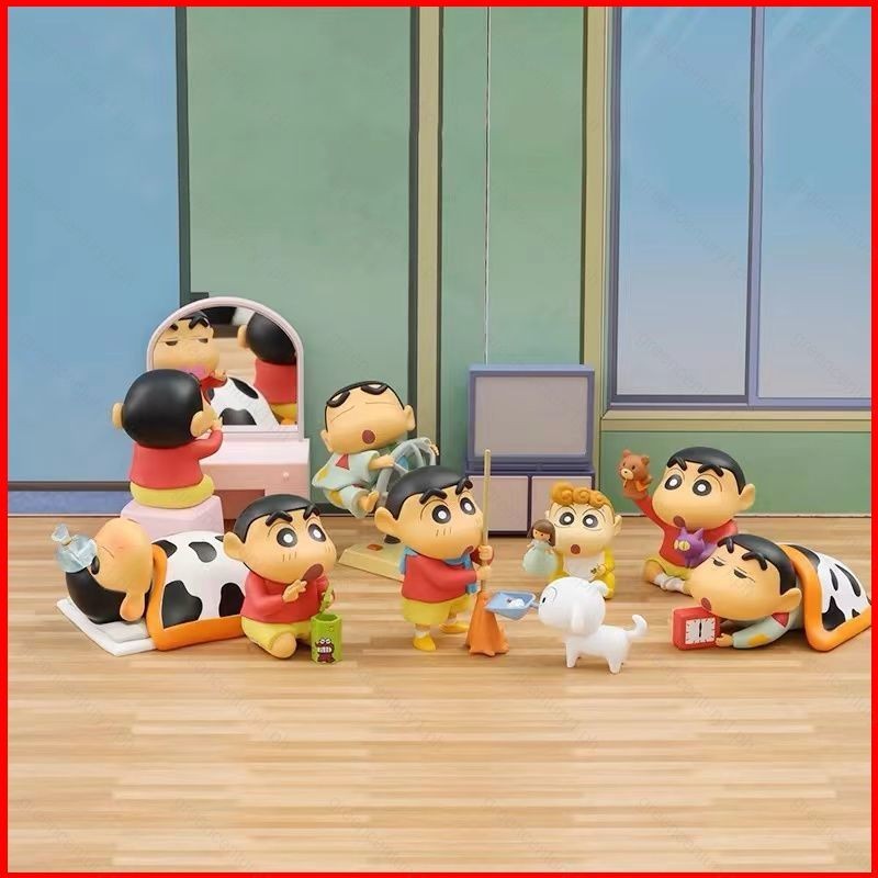 YS 6pcs Crayon Shin-chan Action Figure Nohara Shinnosuke clean fan ...