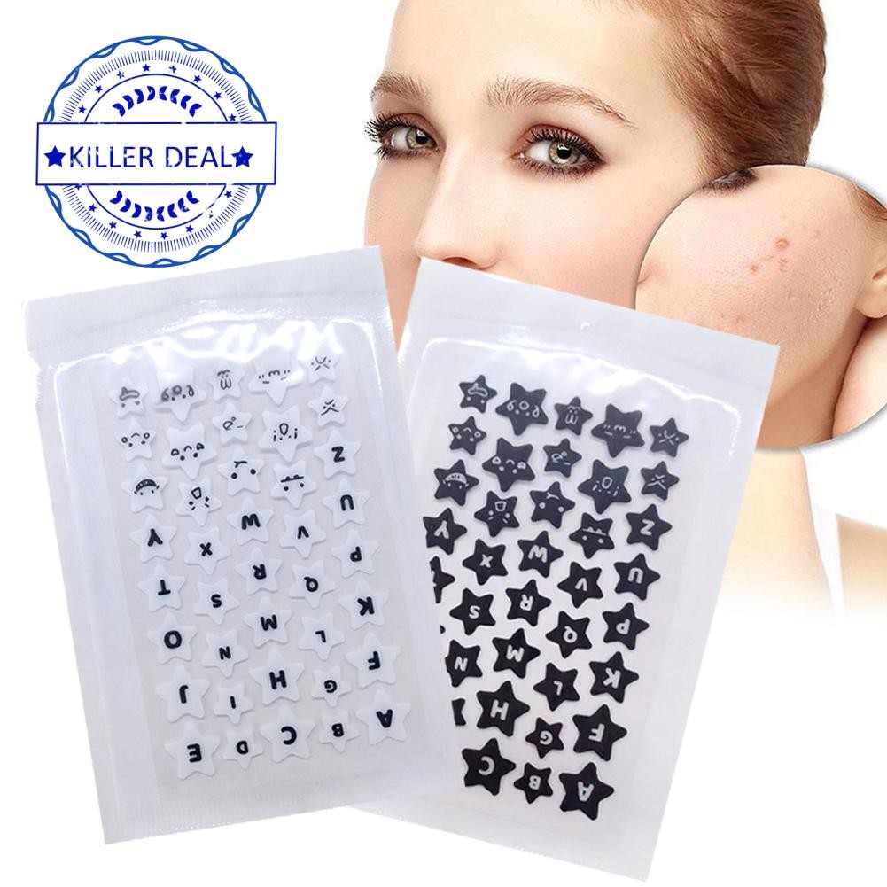 Acne Sticker Letter Acne Sticker White Black Letters 26 Sticker English ...