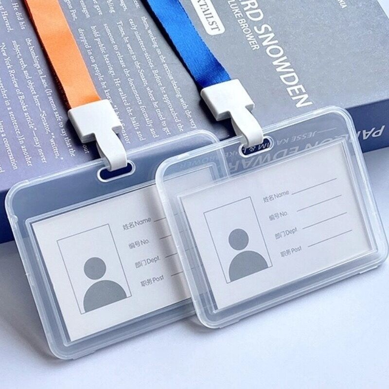 Transparent Card Holder Chest Badge Horizontal ID Card Holder ...
