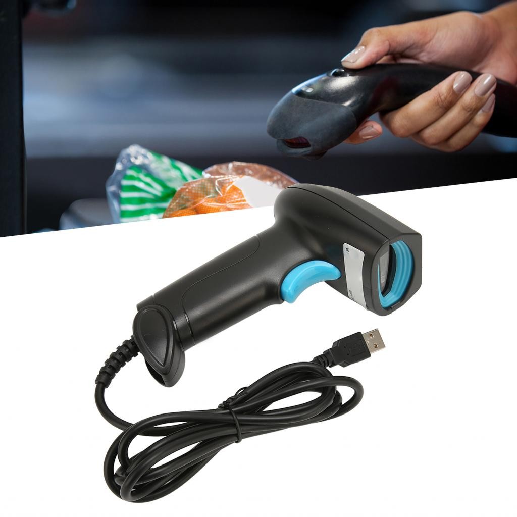 Tominihouse Barcode Scanner USB 1D Automatic Reader IP54 Waterproof ...