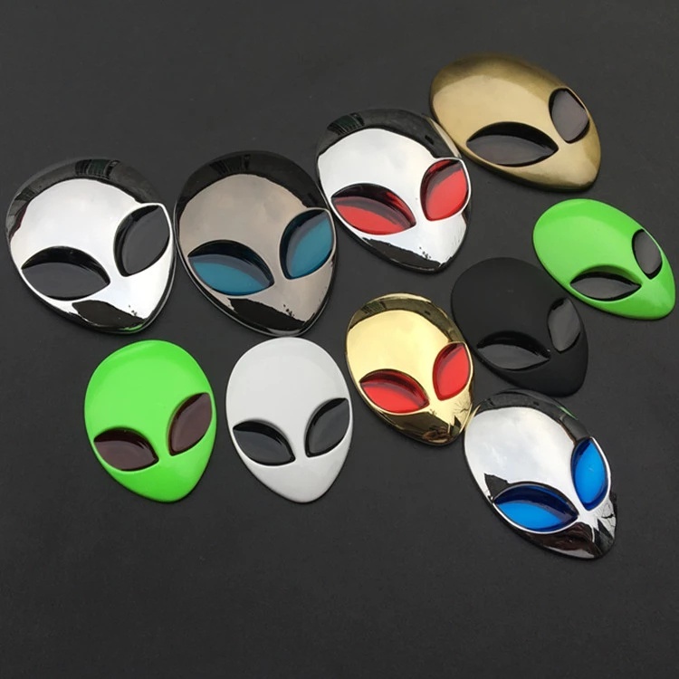 Big size Alien emblem Alienware badge Car rear logo DIY metal Side ...