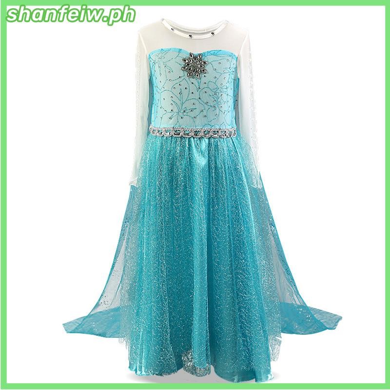 WFRV Girls Anna Elsa Cosplay Custome Frozen Princess Elsa Dress for ...