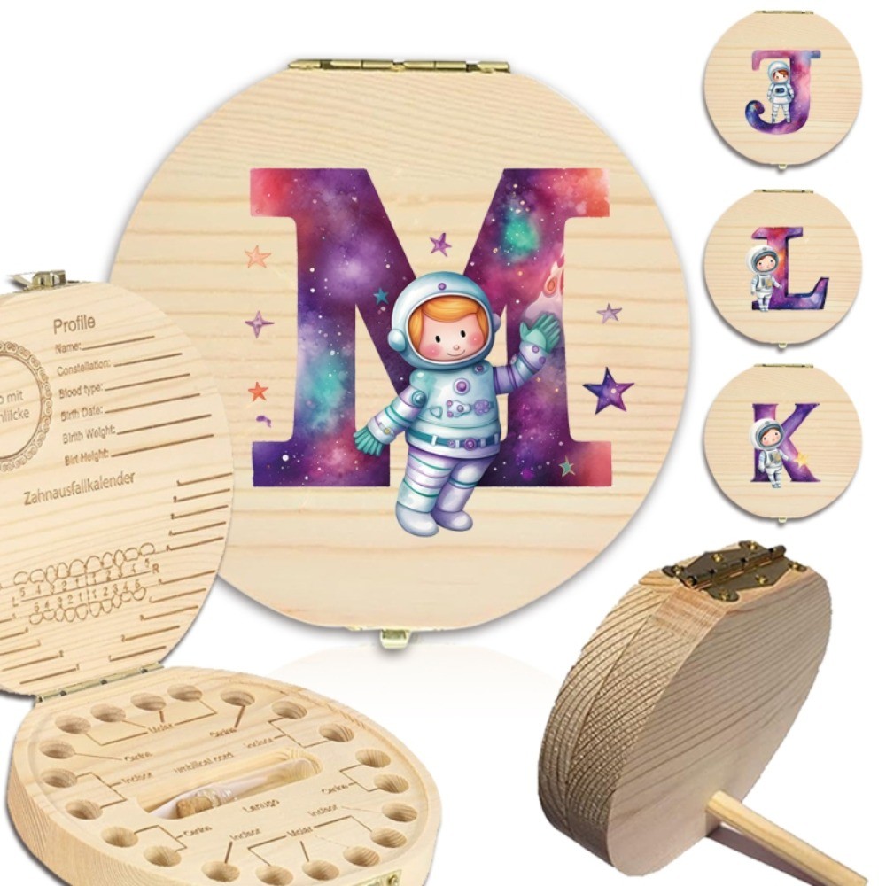 Wooden Tooth Box Lost Teeth Storage Case Cute Tooth Organizer Be ...