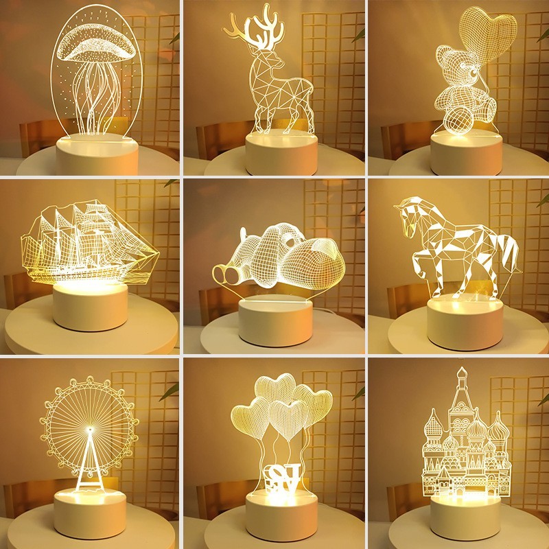 3D Night Light Creative Cartoon Light Companion Gift Birthday Gift ...