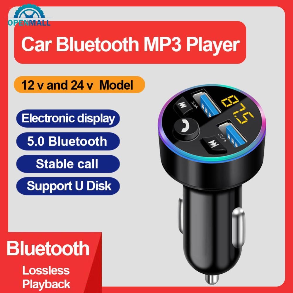 OPENMALL Car MP3 Player Car Bluetooth Receiver FM Transmitter Modulator ...