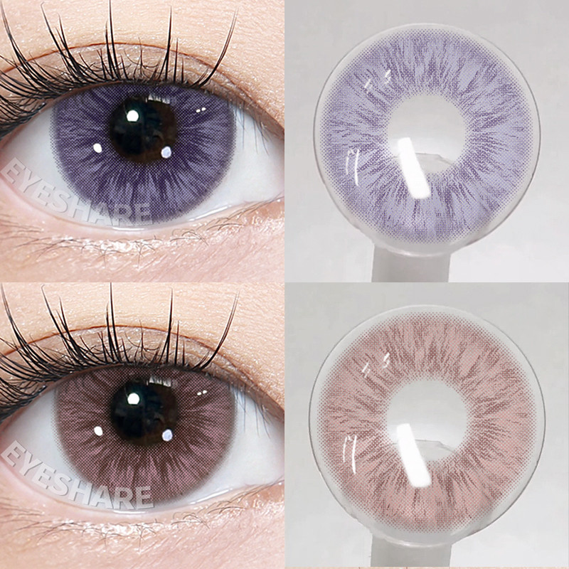 (COD) New color contact lens daily cute big eyes pink contact lens 14 ...