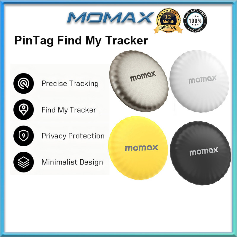 MOMAX Tracker Tag Lost Key Finder Works PinTag Find My Tracker Sound ...