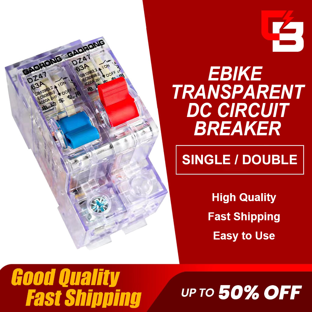 Single Pole 40A Electric Transparent DC Circuit Breaker double Pole 63A ...