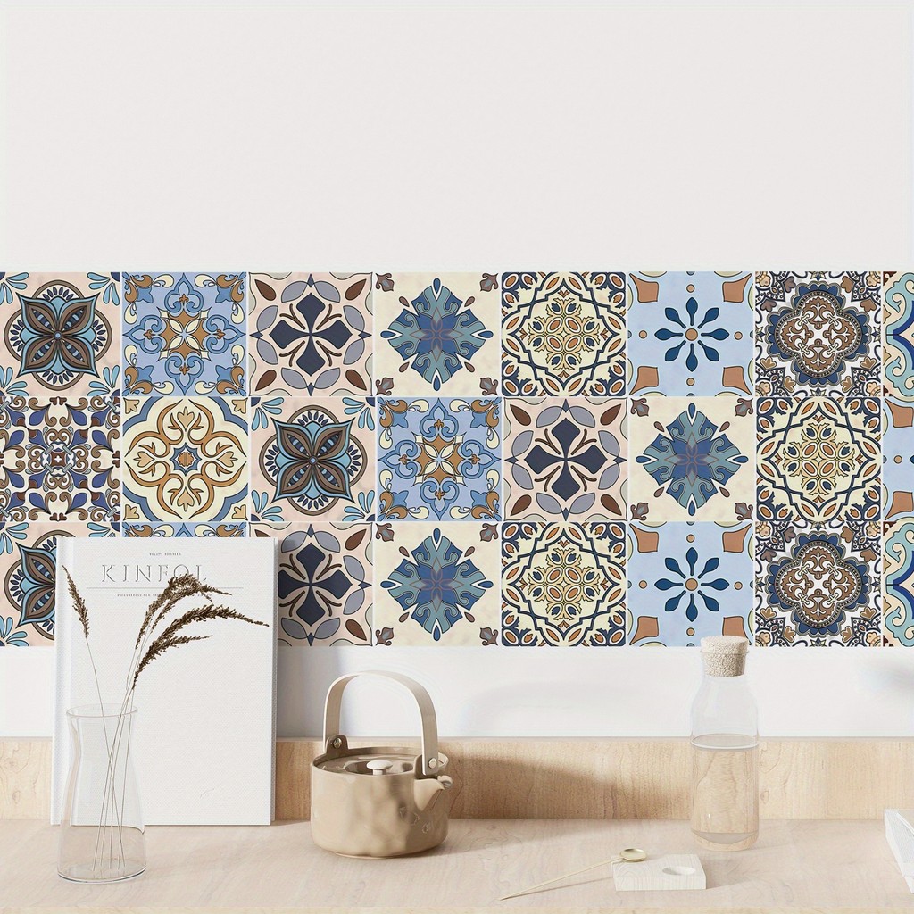 20 Pieces 4x4 Removable Tiles Sticker Pattern Grey Shades Easy Peel and ...