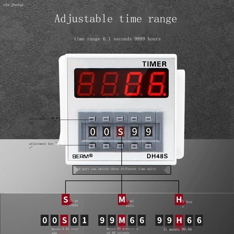 DH48S-2Z digital display high-precision time relay time controller 220V 24V timer power-on delay ...