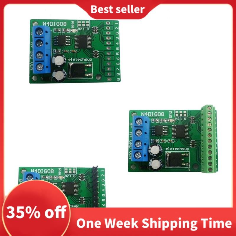 Available 8Ch Input/Output Digital Switch TTL LvTTL CMOS RS485 IO Control Module Modbus Rtu ...