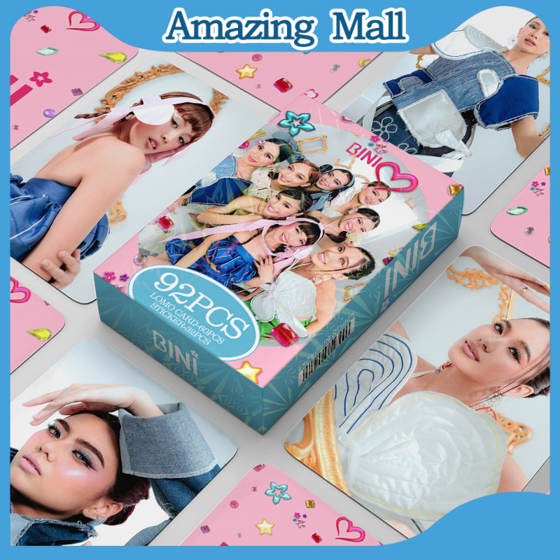 92Pcs BINI Photocards BINI LOMO Card Stickers Talaarawan Photo Cards ...