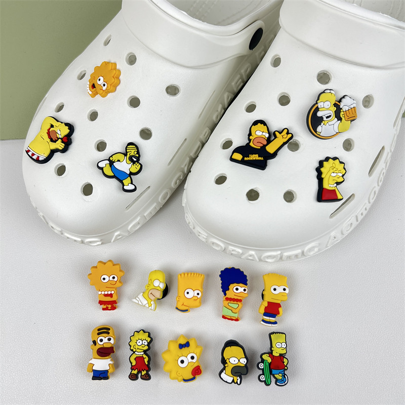 Jibbitz For Crocs Cartoon Series Simpsons Design Shoes DIY Accessories ...