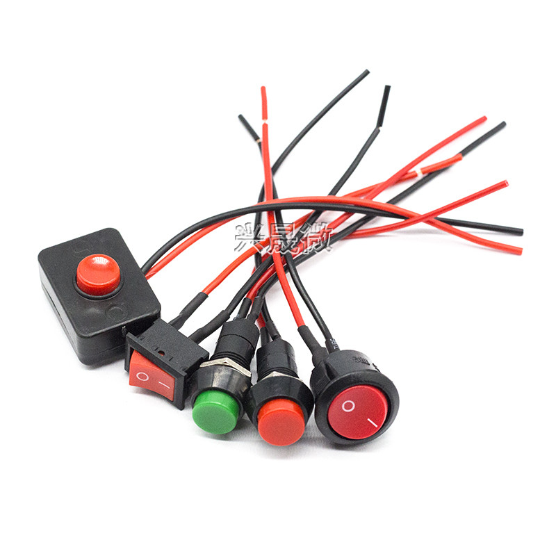 Car Push Button Small Switch Modified Motorcycle Switch Horn Switch ...