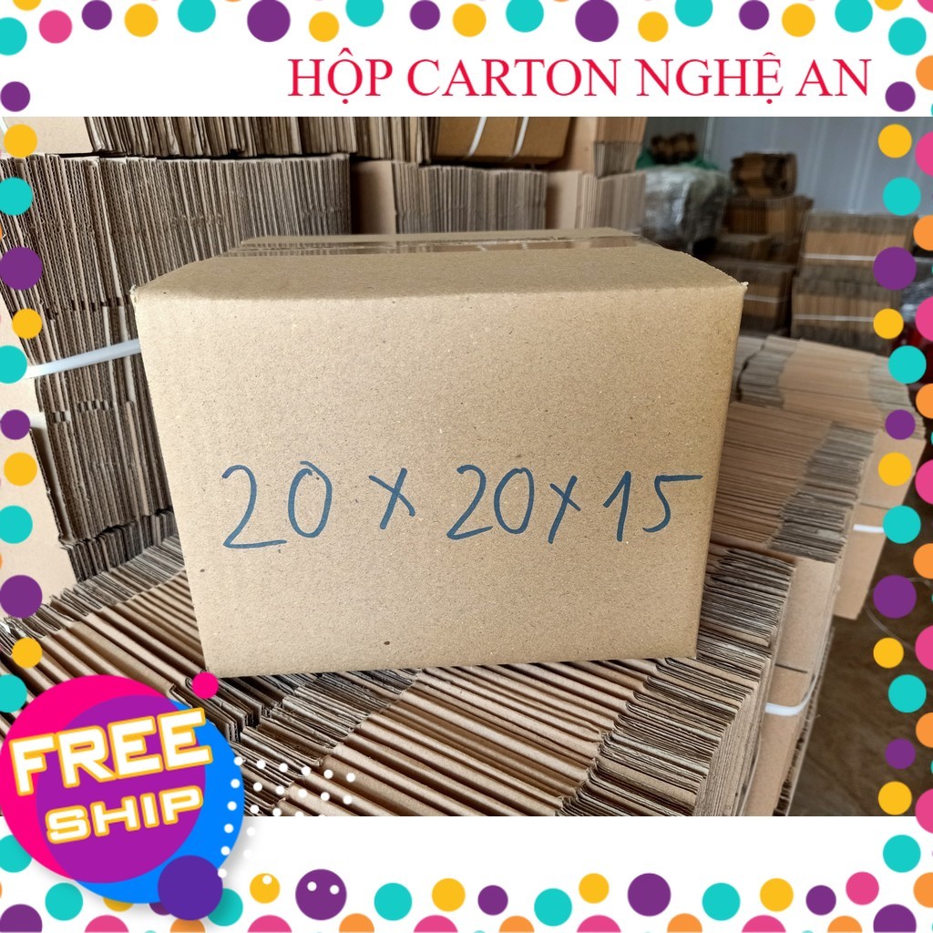 20x20x15 Carton Box Packing COD Shipping Box 3 Corrugated Layers E/B ...