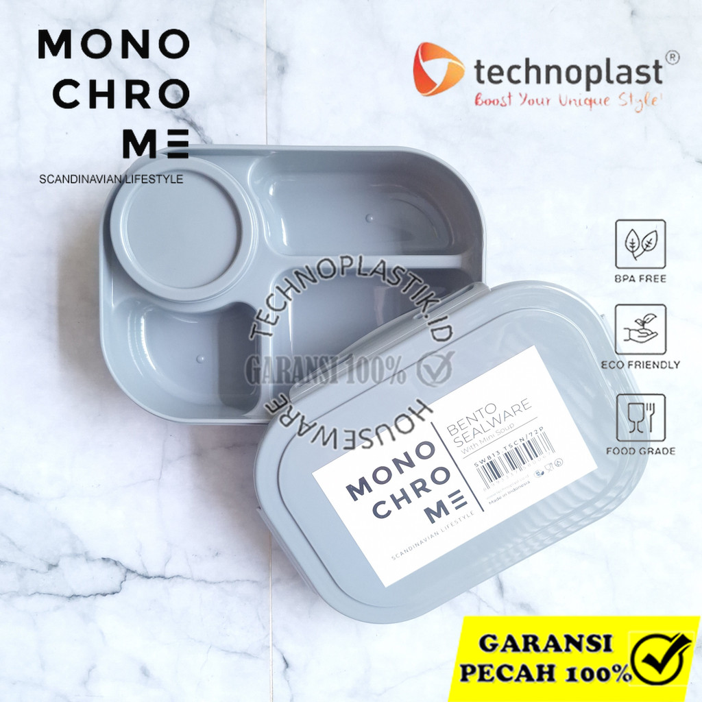 Monochrome Bento/Lunch Box With Mini Soup Container | Shopee Philippines