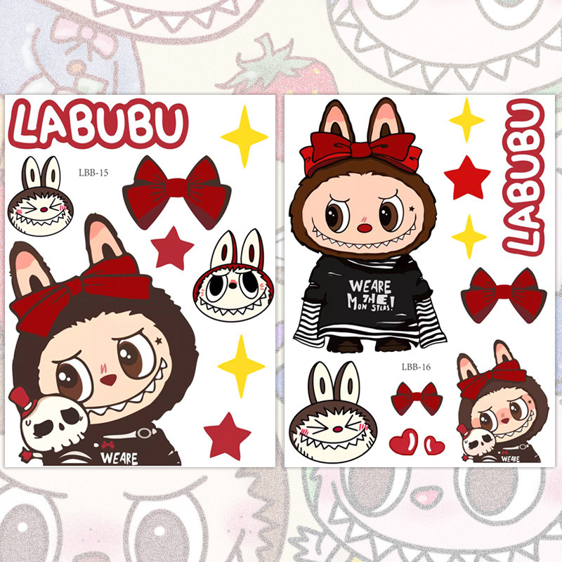 Electric Car Sticker labubu Electric Car Decoration Body Waterproof ...