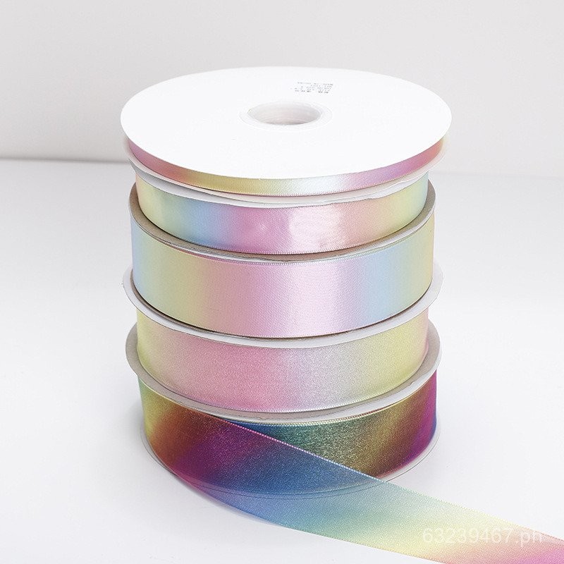 Manufacturer Wholesale Rainbow Packaging Ribbon Gradient Polyester ...