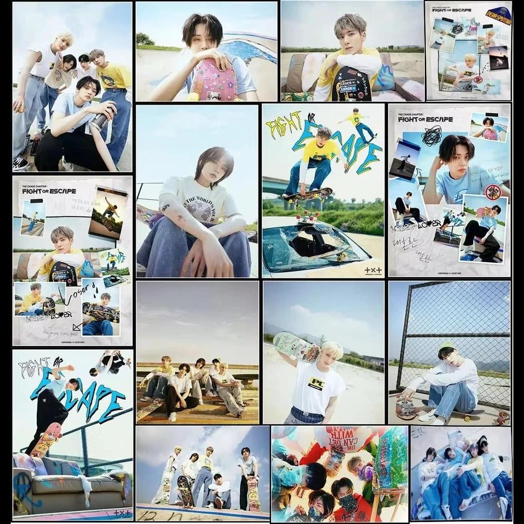KPOP TXT New Album Poster The Chaos Chapter Fight or ESCAPE Canvas Wall ...