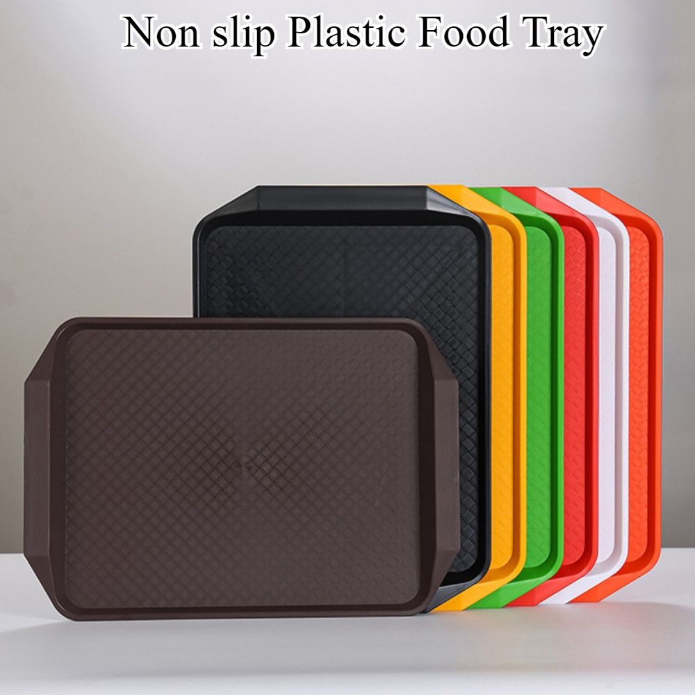 1pc Anti-slip Plastic Food Tray Multifunctional Rectangular Snacks ...