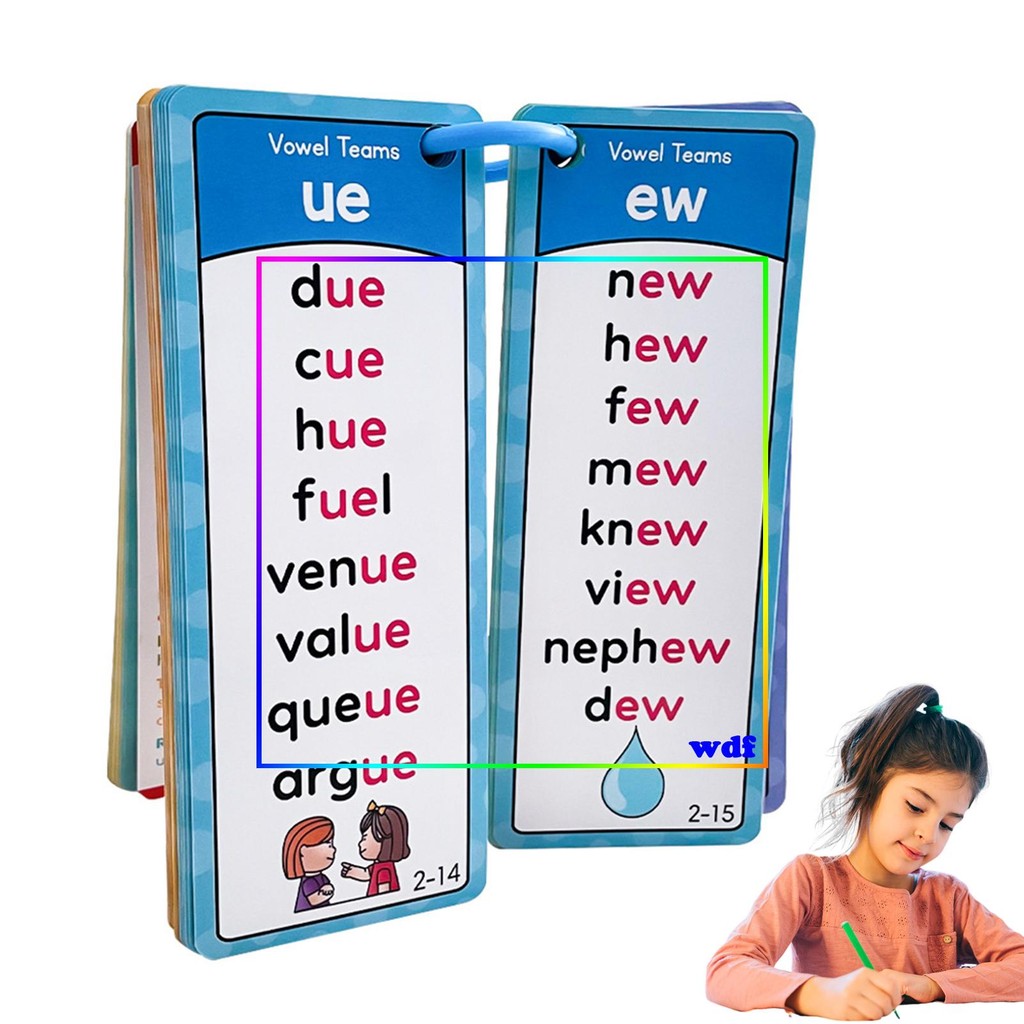 60PCS Phonics Flash Cards Short/Long Vowels & Consonant Blends ...