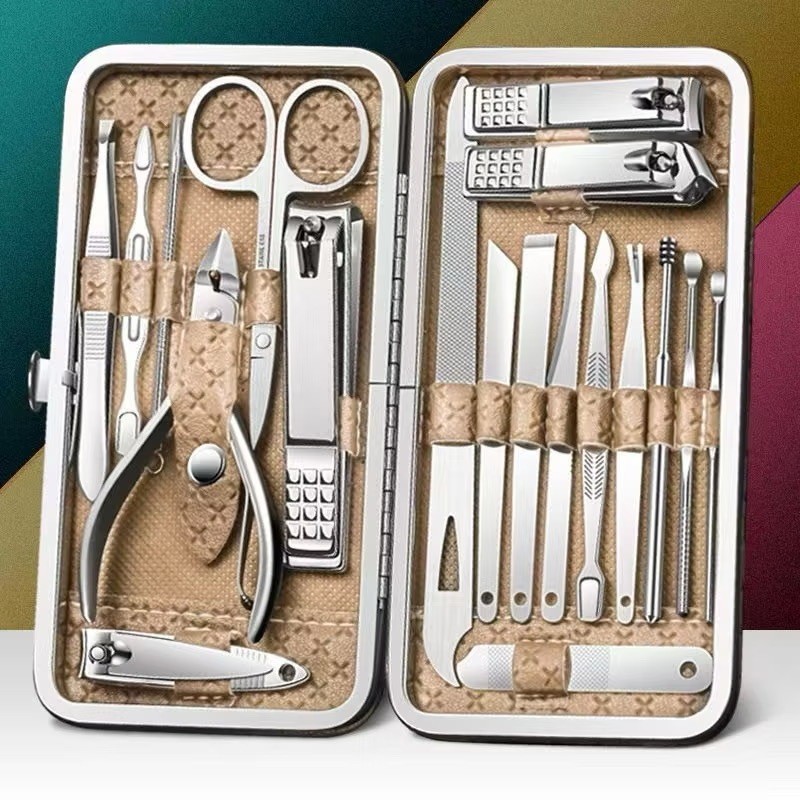 19pcs set Manicure Set Nail Clippers Set Premium Carbon Steel for ...