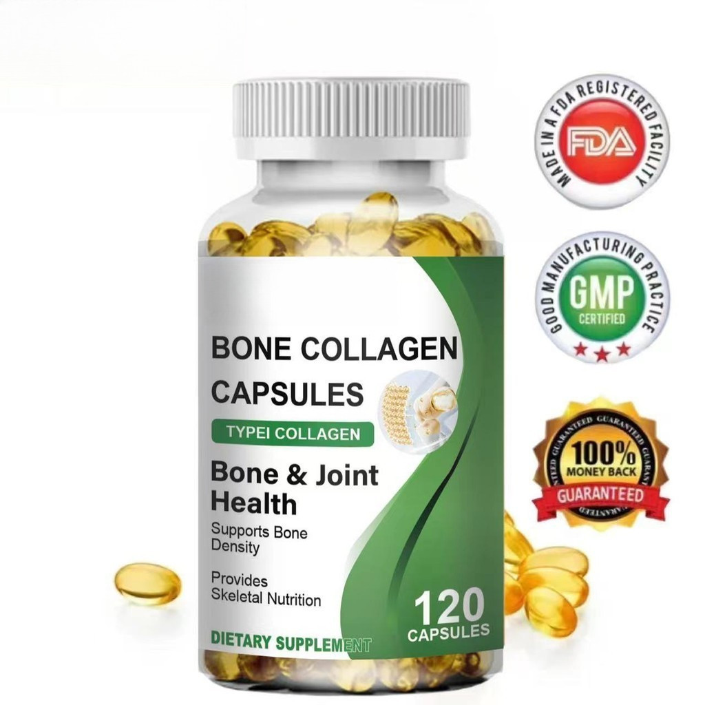Collagen Bone Capsules Formula with Calcium Magnesium for Strong Bones ...