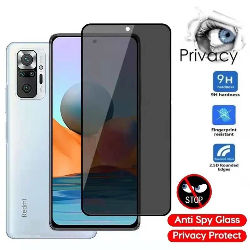Anti-Spy Screen Protector For Xiaomi Redmi Note 14 13 12 11 11s 10s 9s ...