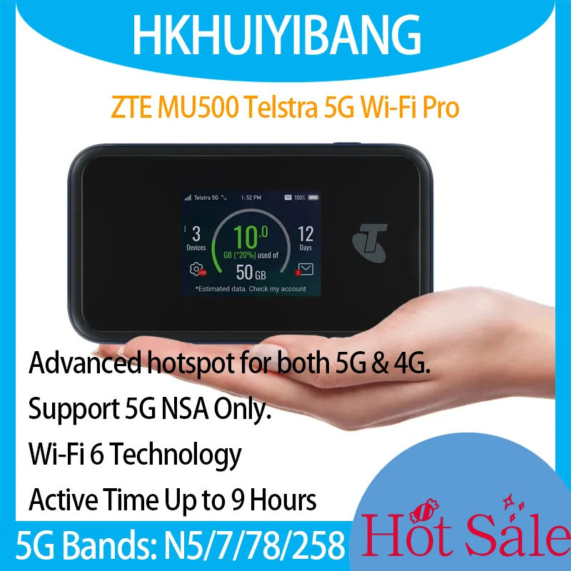[NEW] Telstra 5g Wifi6 Pro Mu500 Pocket Hotspot Mobile Broadband Device ...