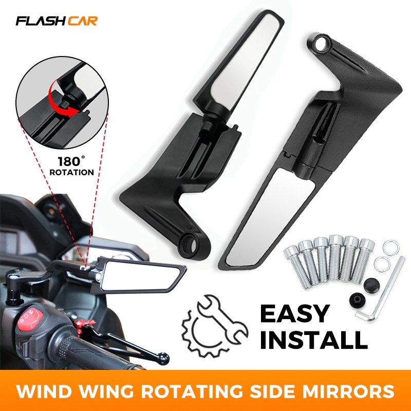 Universal Side Mirror For Motorcycle 180° Adjustable CNC High Quality ...
