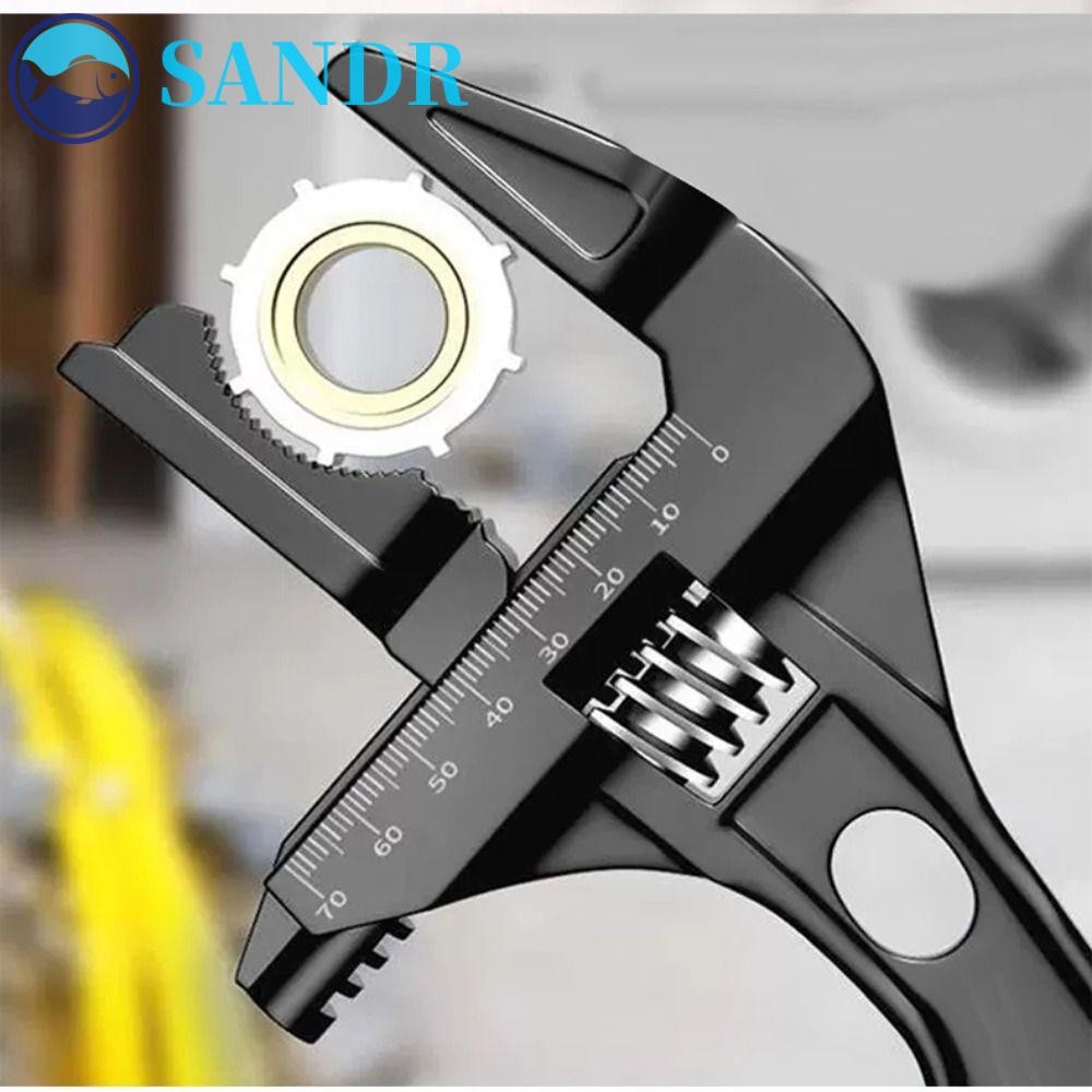 SANDR Bathroom Wrench, Short Handle Large Opening Adjustable Spanner ...