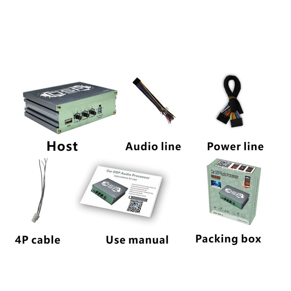 Car DSP Digital Audio Processor Support APP Control Audio Digital Sound ...