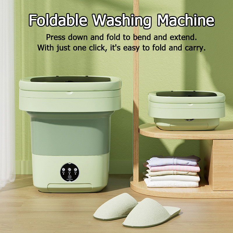 8L Portable Foldable Mini Washing Machine With Dryer Automatic Small ...
