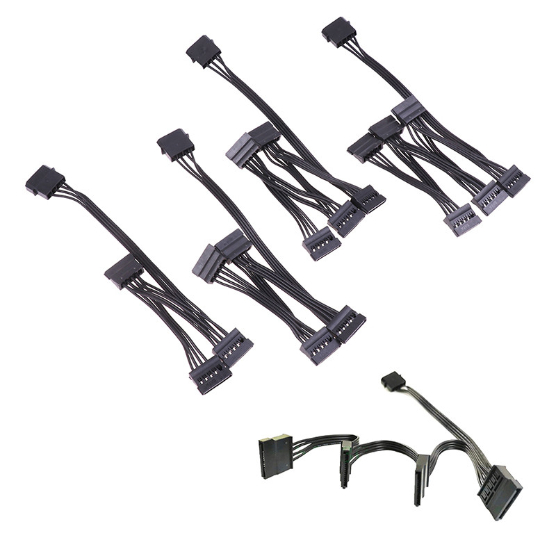 openwaterd 4Pin 1 Male To 3/4/5/6 Female Splitter Adapter SATA Power ...