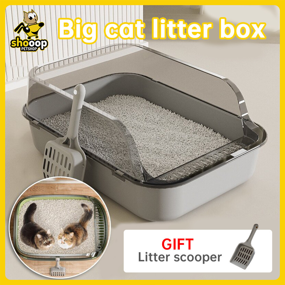 Cat Litter Box for Kittens, Open Litter Box with High Sides Detachable ...