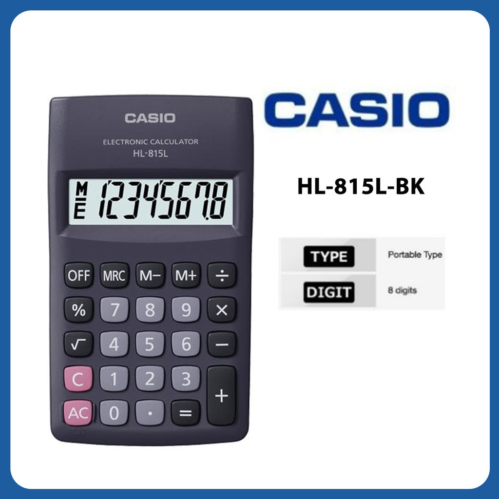 Casio HL-815L-BK Practical Calculators (Battery-operated) travel ...