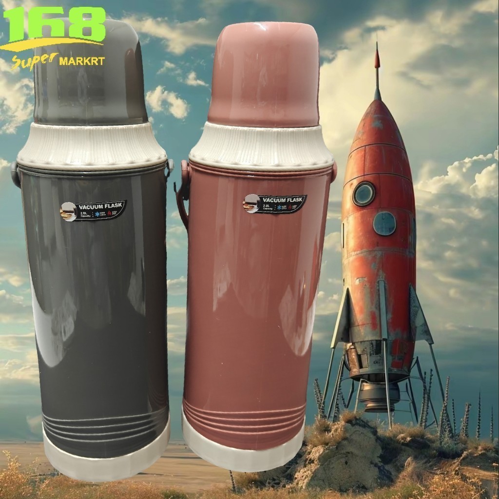 New 2.0L thermos bottle frosted thickened inner thermos bottle outdoor ...