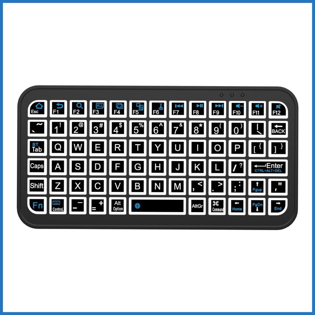 Small Wireless Keyboard Portable BT Keyboard Adjustable Brightness ...