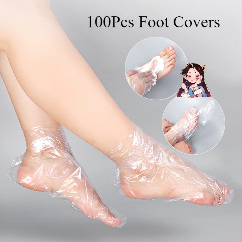 100Pcs Disposable Plastic Paraffin Bath Socks Liners Feet Wax Paraffin ...