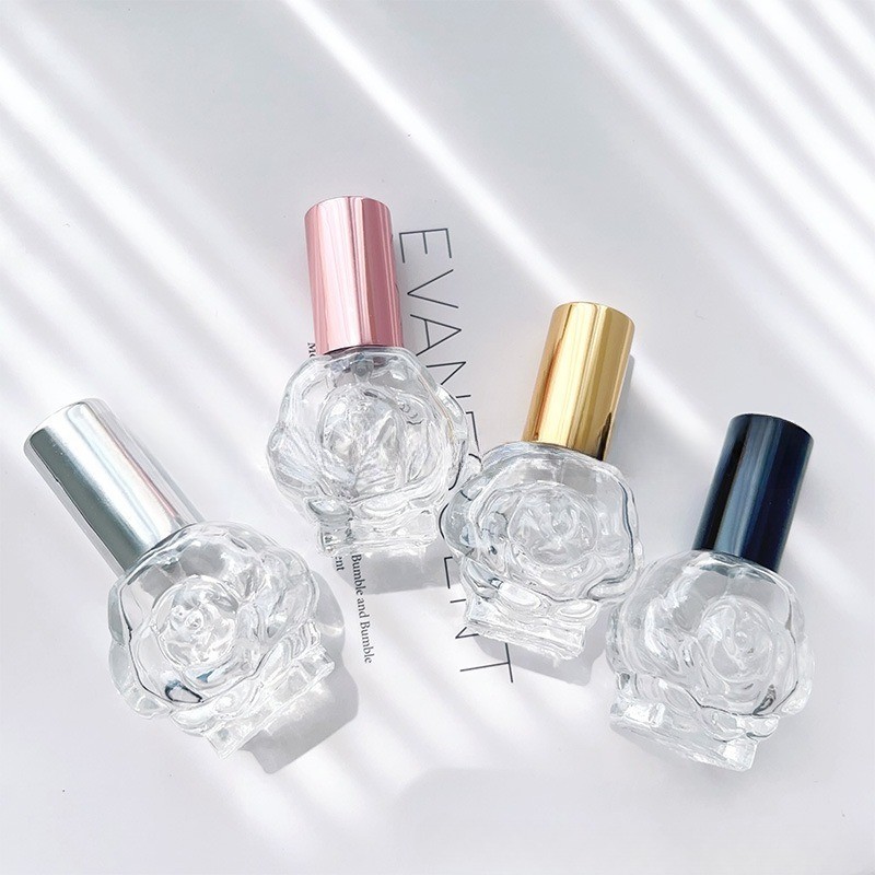 10ml Refillable Rose Flower Perfume Bottle Empty Spray Glass Bottles ...
